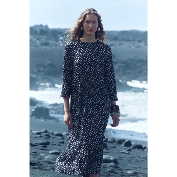 Zara | Dresses | Zara Printed Maxi Dress | Poshmark